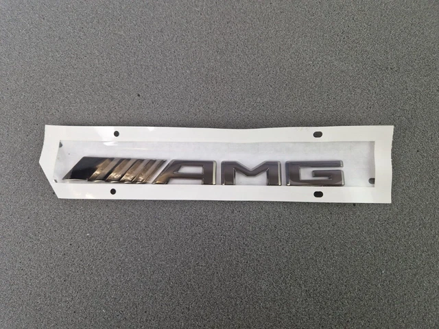 ORIGINAL MERCEDES BENZ AMG Schriftzug Aufkleber Logo Schwarz Embleme ...