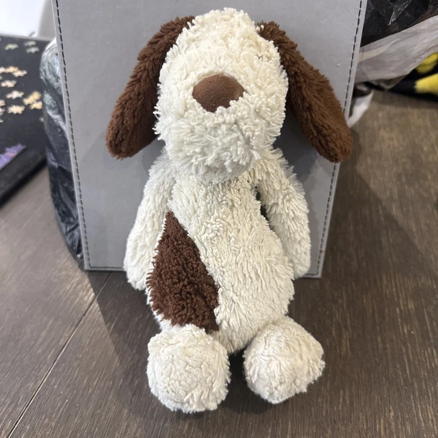 JELLYCAT SMALL BASHFUL Dog - Brown/Cream - ‘Retired’ £12.50 - PicClick UK