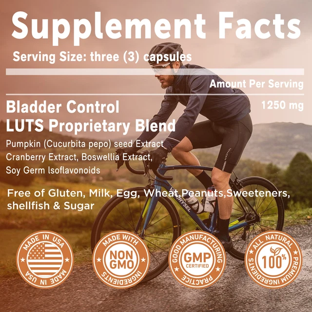 BLADDER CONTROL - with Pumpkin Seed Extract, Cranberry, Urinary Tract ...
