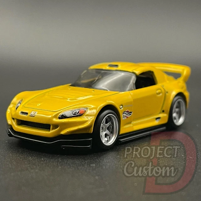 CUSTOM HOT WHEELS Honda S2000 Yellow Car Diecast Wheels Swap Paint ...