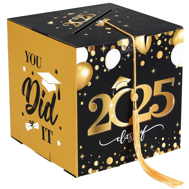 GRADUATION MESSAGE BOX Graduation Card Holder Box Graduation Party ...