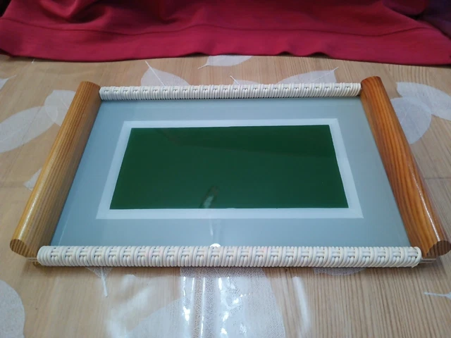 ORIGINAL DDR TABLETT "Holzsieb-Wasungen" 60er Jahre für Schnaps ...