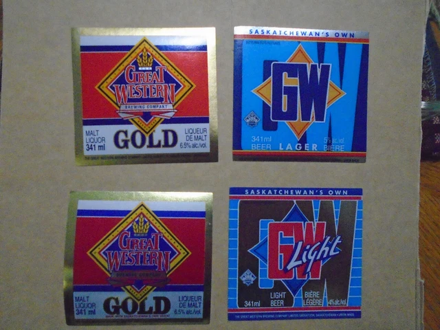 21 BEER LABELS Lot from Great Western Brewing, Saskatoon SK - Canada $6 ...
