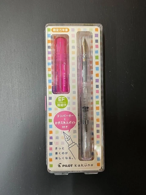 LIMITED EDITION FOUNTAIN pen PILOT KAKUNO EF Extra-Fine Transparent Pink $77.67 - PicClick AU