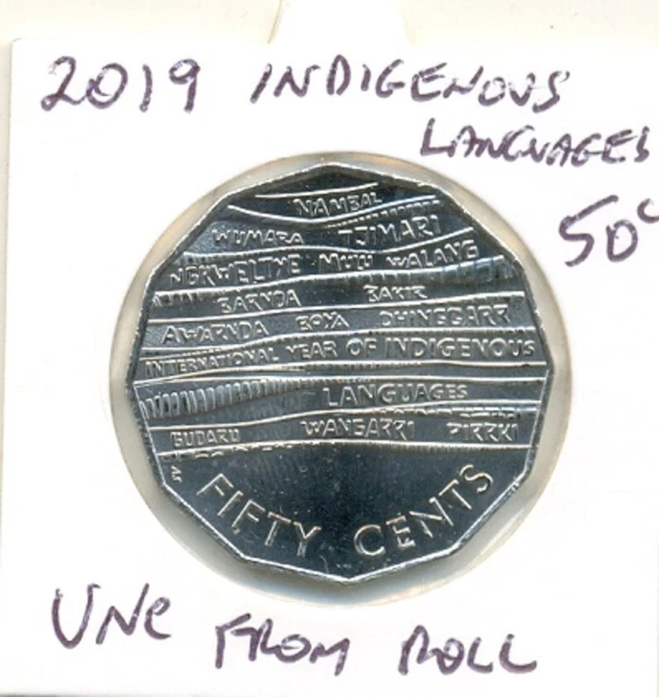 2019 50 CENT Uncirculated Coin: " Indigenous Languages " $2.99 ...