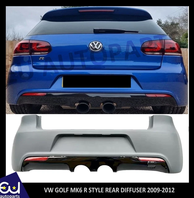 FOR VW GOLF Mk6 Rear Bumper Diffuser R20 Type Body Kits 9-12 Oem Fit ...