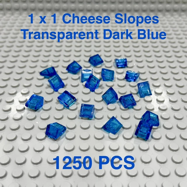 LEGO 1X1 SLOPE 30 Cheese Wedge 1250 Brick Pieces Box Transparent Dark ...