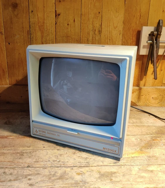 COMPUTER VINTAGE MONITOR CRT NATIONAL Electronics M1200X 12" EUR 27,90 ...