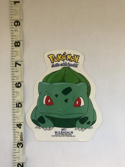 VINTAGE POKÉMON BULBASAUR #1 Die Cut Sticker 1999 Nintendo C&D ...