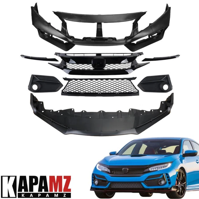 TYPE R STYLE Front Bumper Cover W/Grille W/Lip For 2016-2021 Honda ...