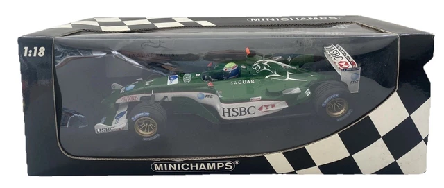 MINICHAMPS 1:18 SCALE Jaguar Racing R4 F1 Diecast Car 2003 Mark Webber ...