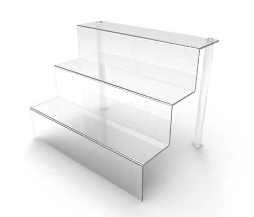 ACRYLIC RISER THREE-TIER Riser Clear Step Display Jewelery Display ...
