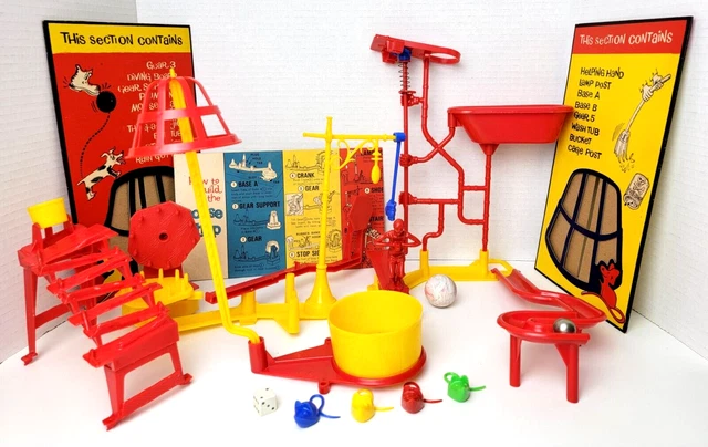 COMPLETE SET OF Game Pieces 1960's Ideal MOUSE TRAP Board Game ...