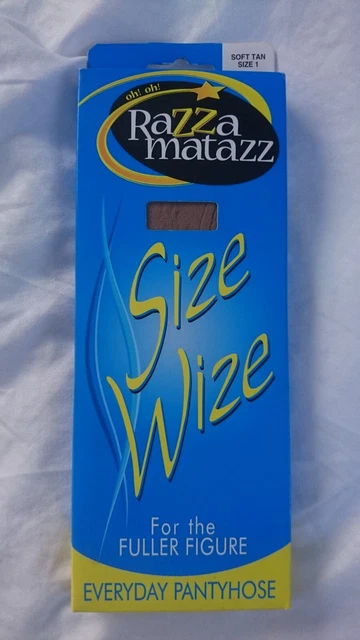RAZZAMATAZZ SOFT TAN size 1 Pantyhose size wise for the fuller figure ...
