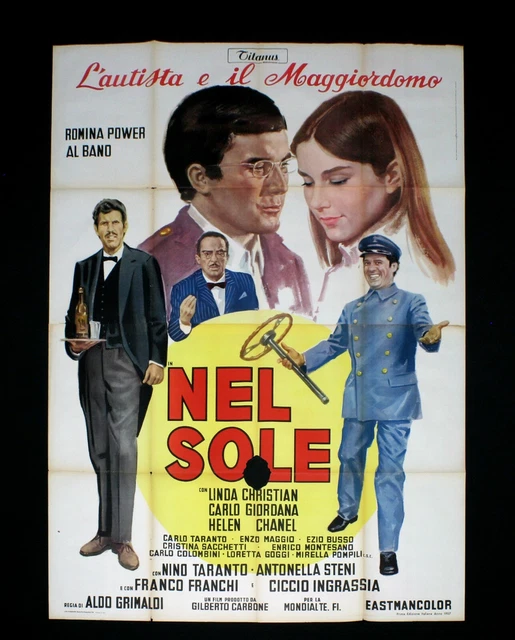 NEL SOLE POSTER manifesto Al Bano Romina Power Franchi Ingrassia ...