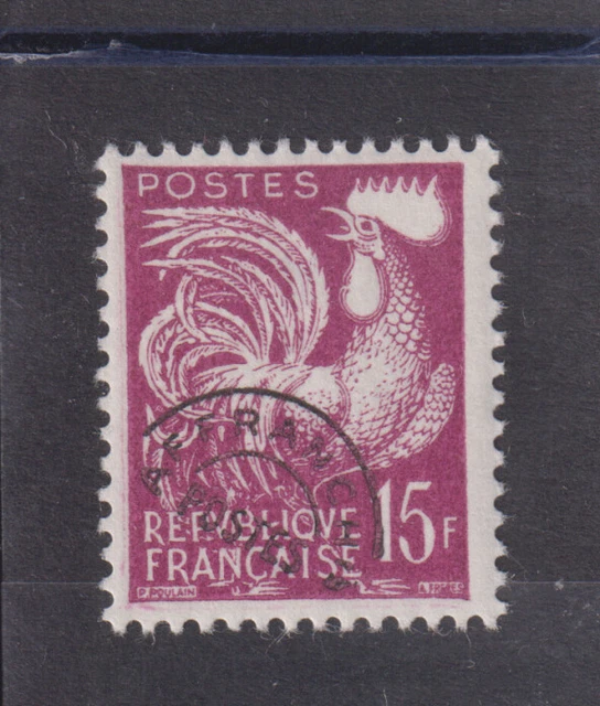 FRANCE ANNÉE 1953-59 timbre préoblitéré Type Coq Gaulois N° 112* réf ...