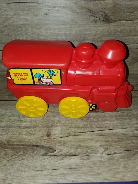 VINTAGE 1978 RED Train Carolina Enterprises Toy Plastic Blow Mold ...