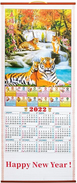 2022 SCROLL CALENDAR. Chinese Zodiac. Year of Tiger. 2022 Symbol. 29" x ...