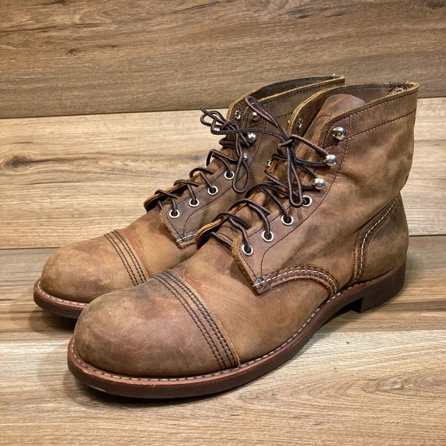 RED WING IRON Ranger Heritage Copper Brown Leather Boots 8085 Men's ...