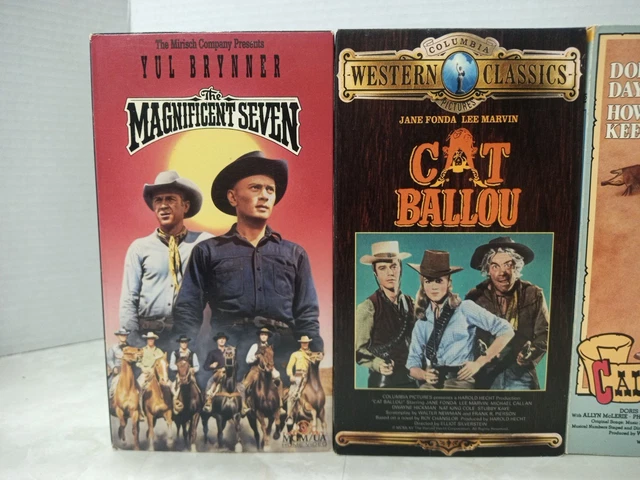 VHS LOT #2 Magnificent Seven Cat Ballou Calamity Jane Two Mules Sister ...