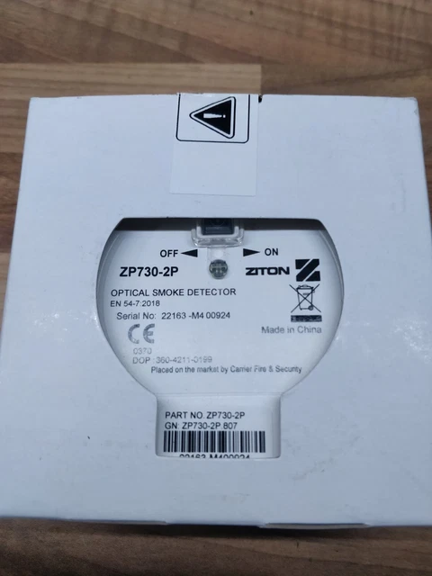 ZITON ZP730-2P FIRE Alarm Addressable Optical Smoke Detector Sensor Nt ...