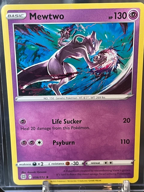 MEWTWO — NM - Mint non-holo rare card — Pokemon TCG Brilliant Stars 056 ...