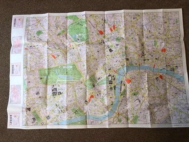 LARGE GEOGRAPHIA POCKET Street Map Of London 1960’s £18.50 - PicClick UK