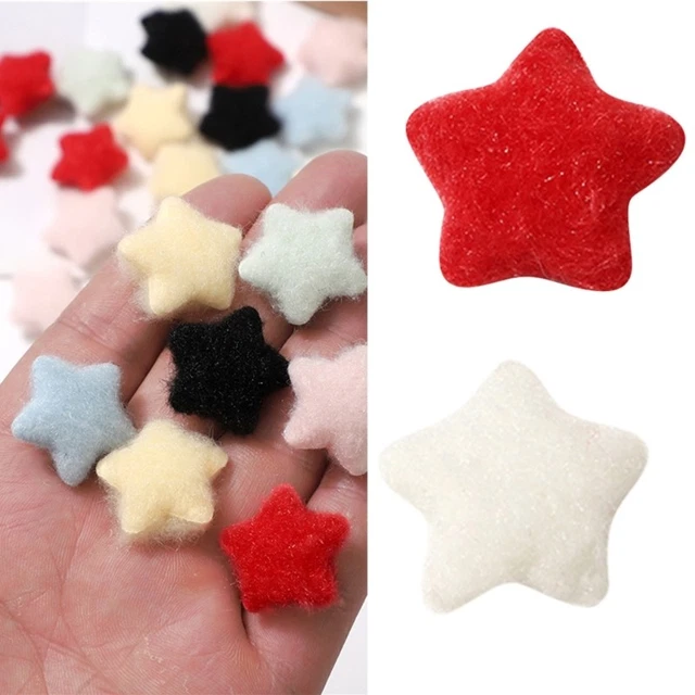 10 PCS PLUSH Star Appliques Sew on Patches Star Patches for Bag Hairpin ...