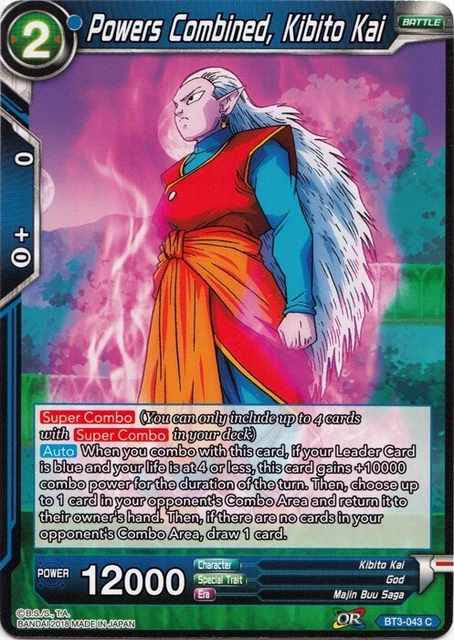 DRAGON BALL SUPER Card BT3-043 C Powers Combined, Kibito Kai Near Mint £1.29 - PicClick UK