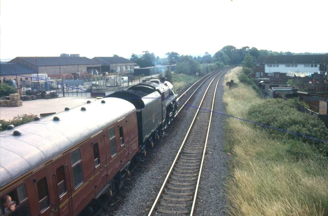 ORIGINAL STEAM RAILWAY Train Colour Slide,Br Standard Class Locomotive ...