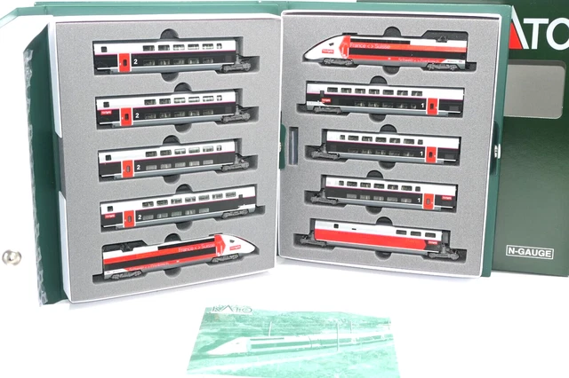 KATO K10-1762 TRAIN électrique Set 10pz TGV DUPLEX LYRIA, SNCF/S Equipe ...