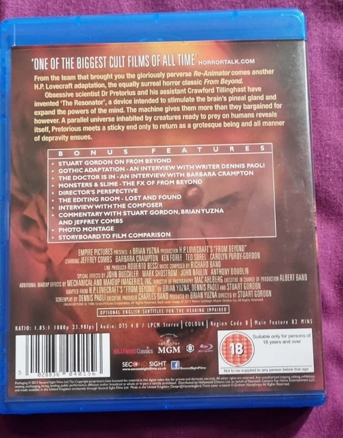 FROM BEYOND (1986) Second sight Blu-ray (out of print, rare) EUR 9,32 - PicClick IT