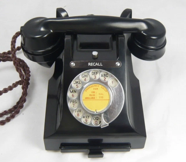 RARE VINTAGE BAKELITE Recall Telephone Art Deco Retro Dial Phone £199. ...