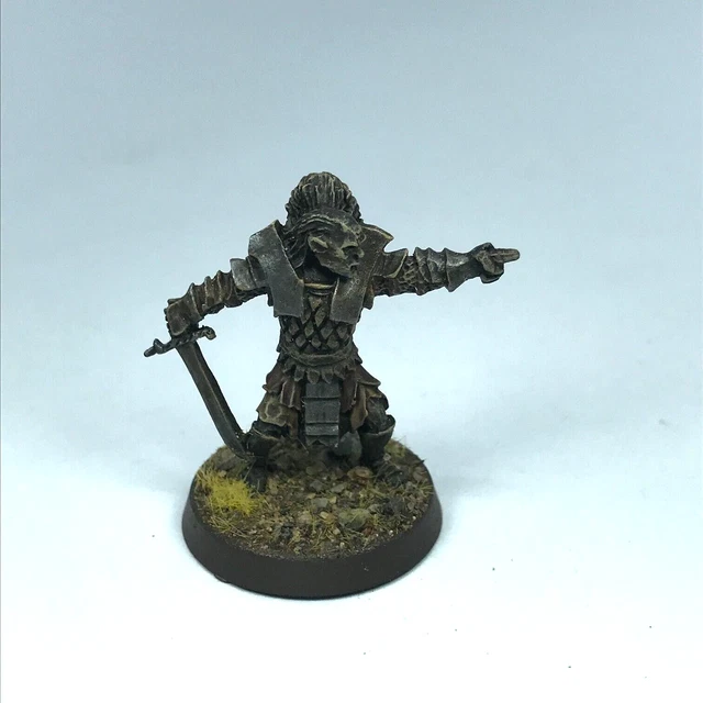 METAL MORDOR ORC Captain - Painted - Warhammer / Lord of the Rings ...