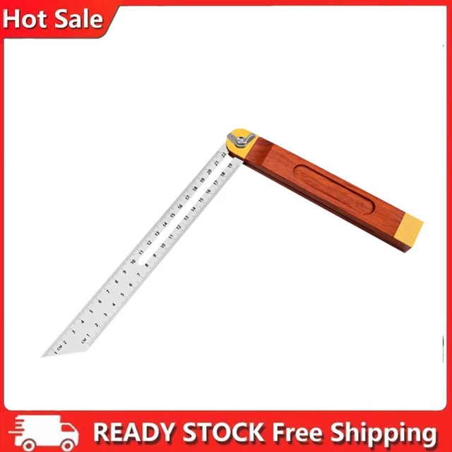 WOODEN MARKING ANGLE Rulers Gauges Sliding T-Bevel Level Measuring Tool ...
