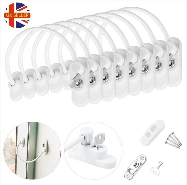 4/8X WINDOW DOOR Safety Restrictor Child Baby Security Lock Cable Catch ...
