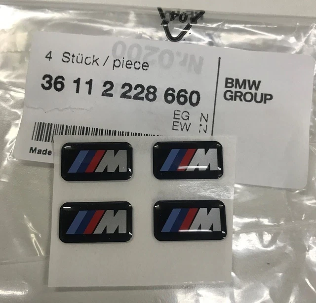 GENUINE BMW M Sport Alloy Wheel Badge Pack of 4 Part Number 36 11 2 228 ...