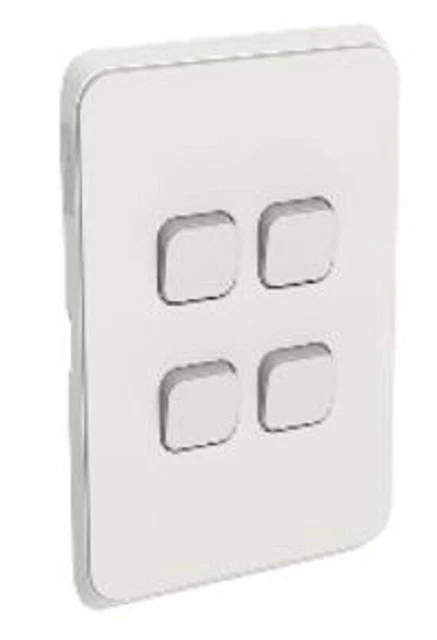 2X CLIPSAL ICONIC SWITCH PLATE SKINS 4-Gangs Horizontal/Vertical, Warm ...