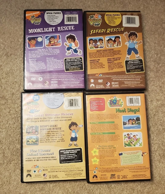 GO DIEGO GO DVD lot Nickelodeon 4 DVDs. Meet Diego, Safari rescue ...