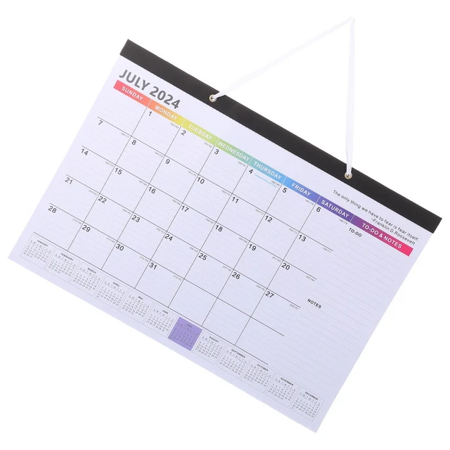 CALENDRIER MURAL CALENDRIER anglais Calendrier mensuel Calendrier mural ...
