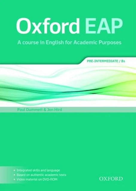 OXFORD EAP: PRE-INTERMEDIATE B1. Student's Book and DVD-ROM Pack, EUR ...