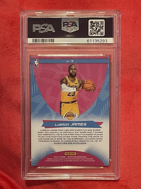 2018 LEBRON JAMES Panini Revolution Supernova 5 PSA Mint 9 Low Pop EUR ...