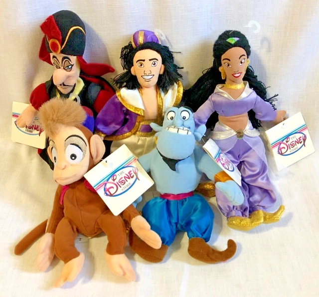 DISNEY ALADDIN PLUSH Toys Jasmine Abu Genie Jafar With Tags £14.32 ...