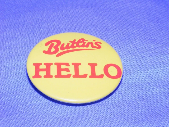 VINTAGE BUTLINS PIN Badge Hello Staff Badge Holiday Camp Badge £10.00 ...
