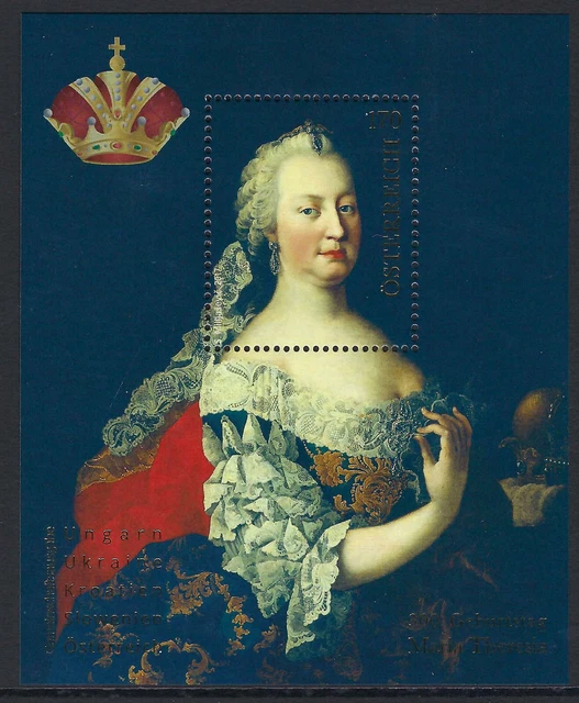 ÖSTERREICH 2017: POSTFRISCH MiNr.: AT BL95; ANK:BL101 Maria Theresia EUR 1,77 - PicClick FR