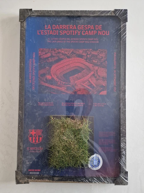 FRAME WITH GRASS From Last Pitch At Spotify Camp Nou Stadium Barcelona 0050/1000 EUR 750,00 ...