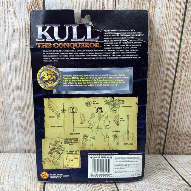 KULL THE CONQUEROR With Blazing Battle Armor Action Figure Toy Biz 1997 ...