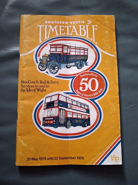 SOUTHERN VECTIS THE Isle Of Wight Bus Timetable 1979 £3.84 - PicClick UK