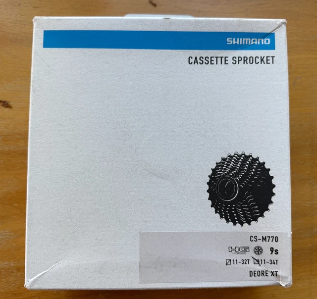 SHIMANO DEORE XT MTB Mountain Bike 9 Speed Cassette Cog CS-M780 11-34T ...