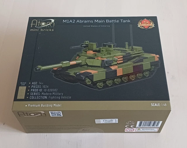 BRICKMANIA ATOMIC BRICK M1A2 Abrams Main Battle Tank - Mini Bricks EUR ...